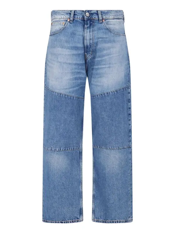 Our Legacy Patched Wide-leg Jeans - Blue