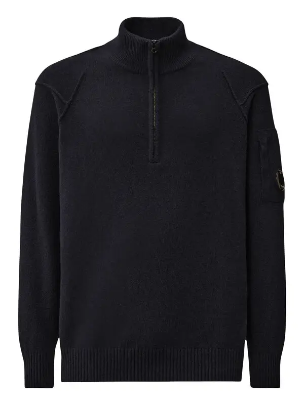 C.P. COMPANY C. P. Company Wool & Polyamide Sweater - Navy