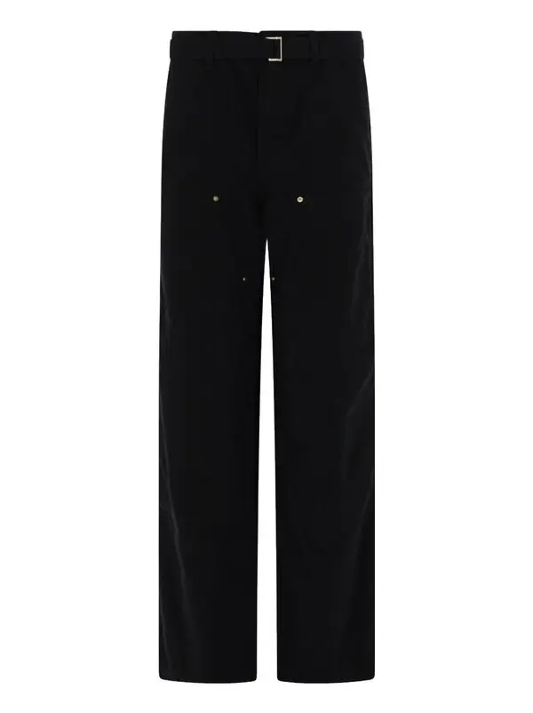 SACAI X CARHARTT WIP Cotton Belted Work Pants - Black