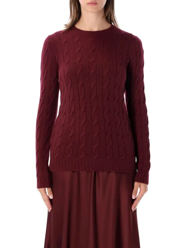 Ralph Lauren Signature Cable-knit Cashmere Jumper - Bordeaux