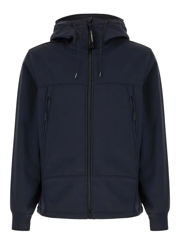 C.P. COMPANY C. P. Company Lens Detail Hooded Nylon Jacket With Zip Closure - Navy