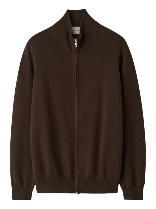 Soft Goat 100% Cashmere Crewneck Sweater - Brown