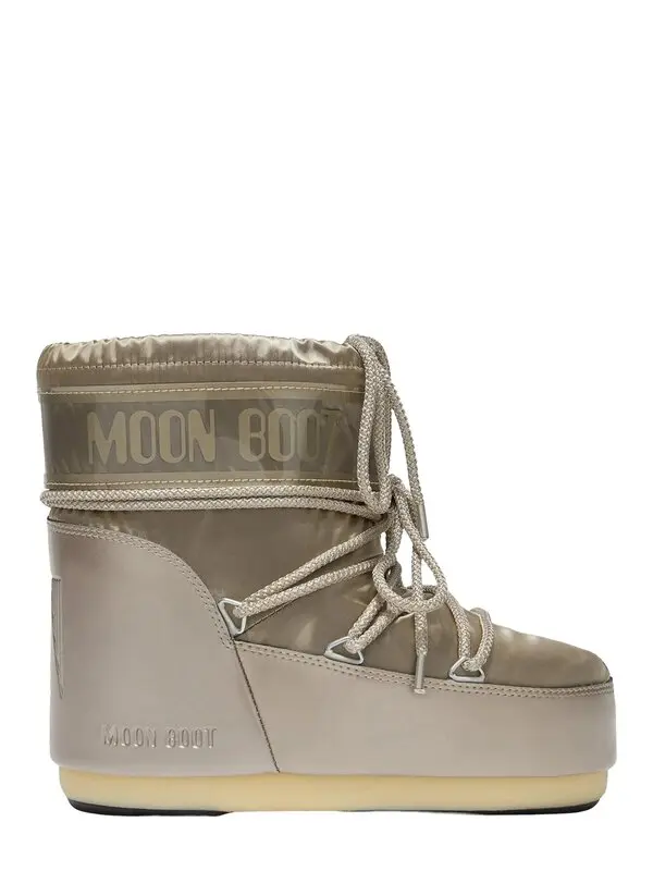Moon Boot Mini Metallic Knee-high Boots For - Silver