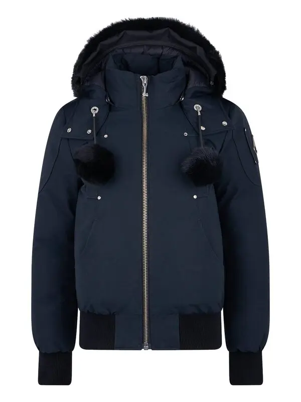 Moose Knuckles Hooded Zipped Jacket - Black