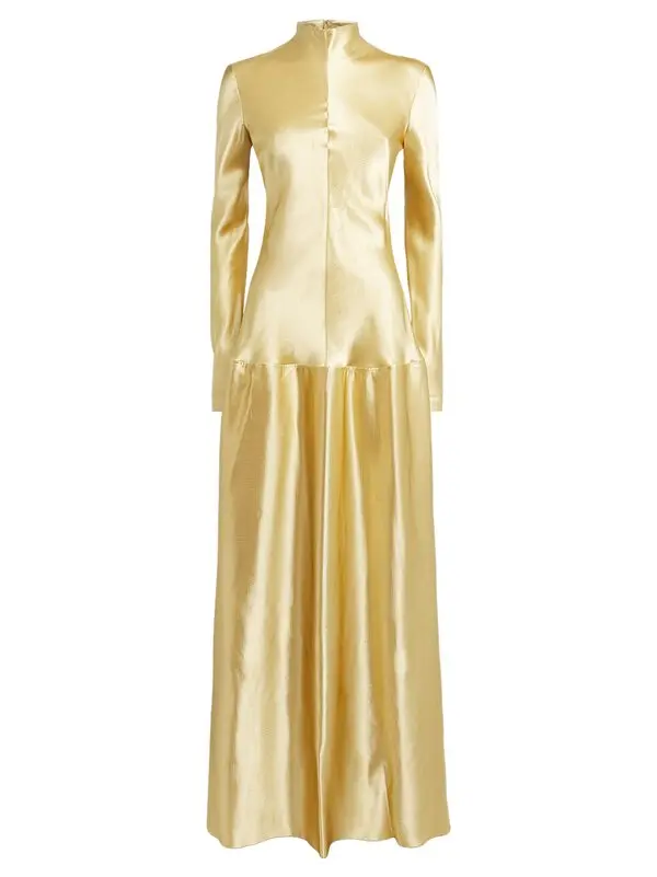 FFORME Satin Mila Maxi Dress - Beige