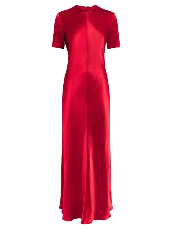 FFORME Satin Akriti Maxi Dress - Red