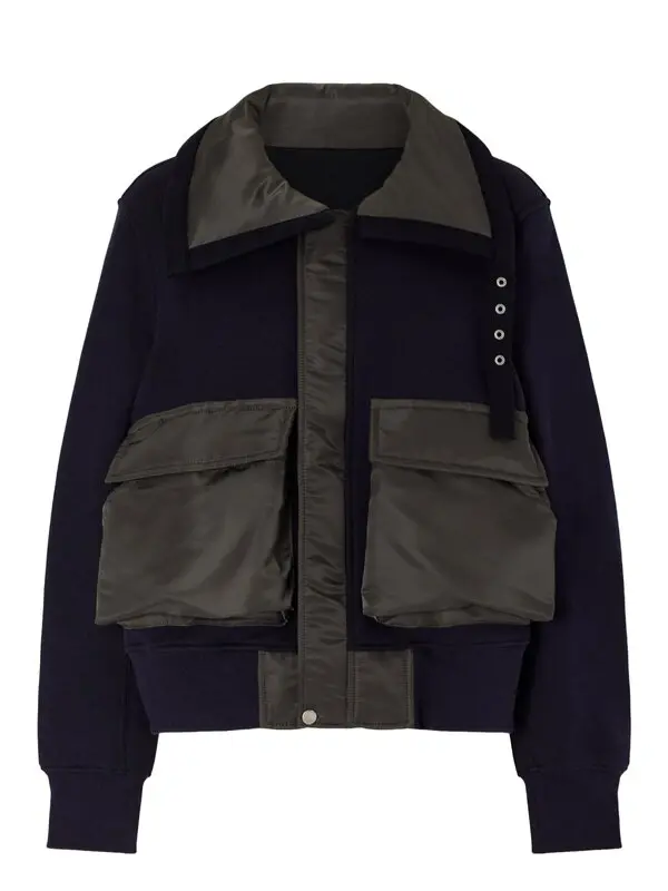 Sacai Long-sleeve Casual Jacket - Blue/green