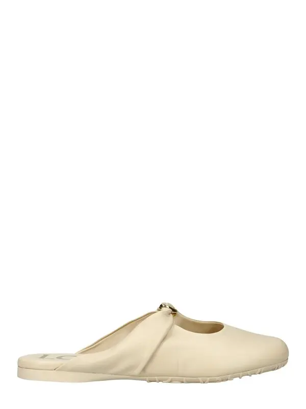 Loewe Leather Pebble Mules - Ivory