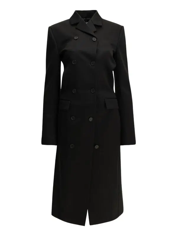 Khaite Rolon Draped Double-breasted Coat - Black