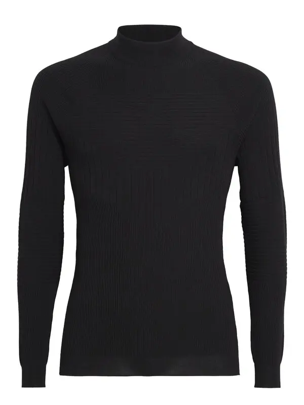 Sease Virgin Wool-blend High-neck Sweater - Blue