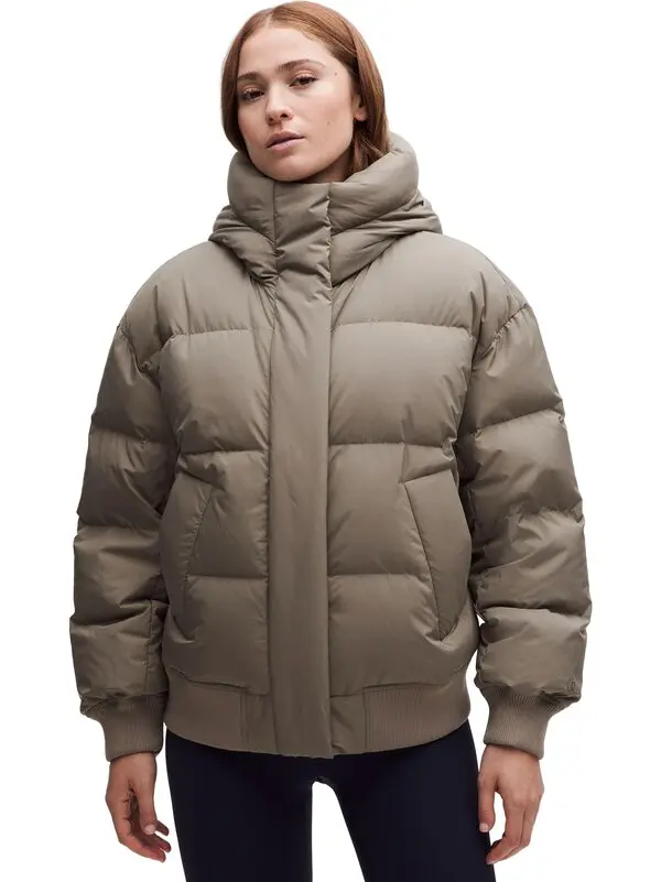 Lululemon Wunder Puff Bomber Hoodie - Cypress Forest