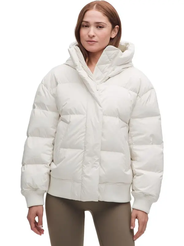 Lululemon Wunder Puff Bomber Hoodie - Light Ivory