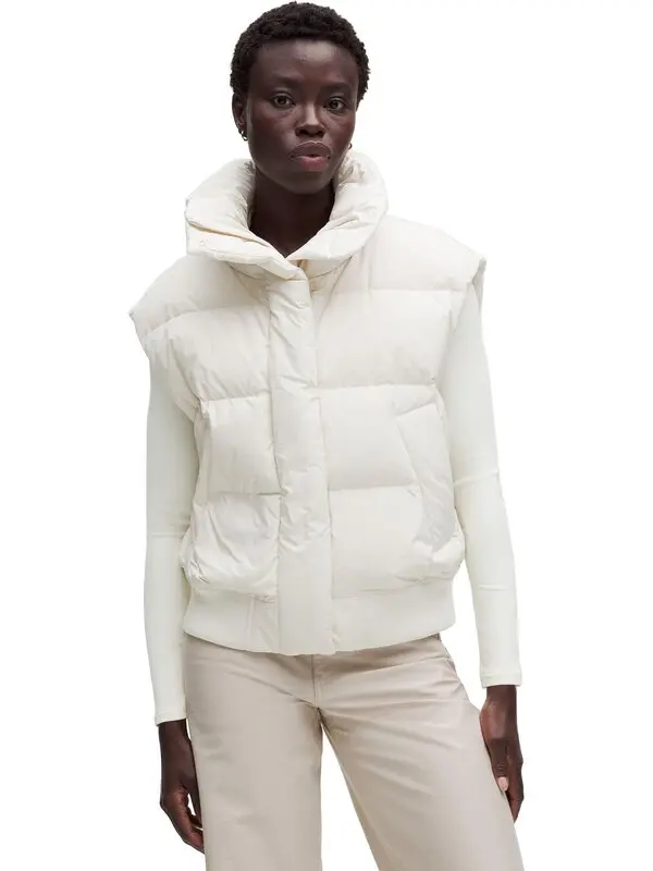 Lululemon Wunder Puff Bomber Vest - Light Ivory