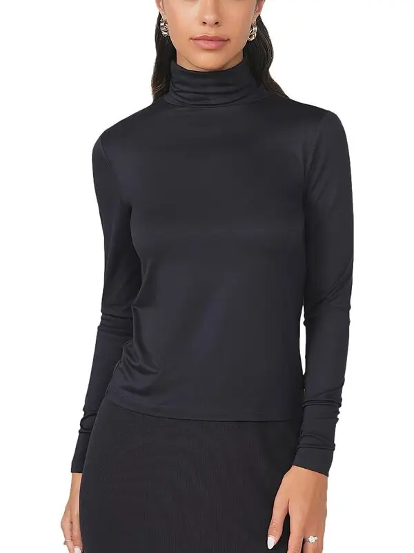 POINT Stretch Knit Turtleneck - Navy