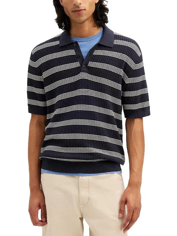 Madewell Carlos Three Button Short Sleeve Polo - Ink