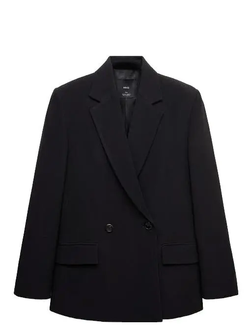 Mango Honey Structured Blazer - Black