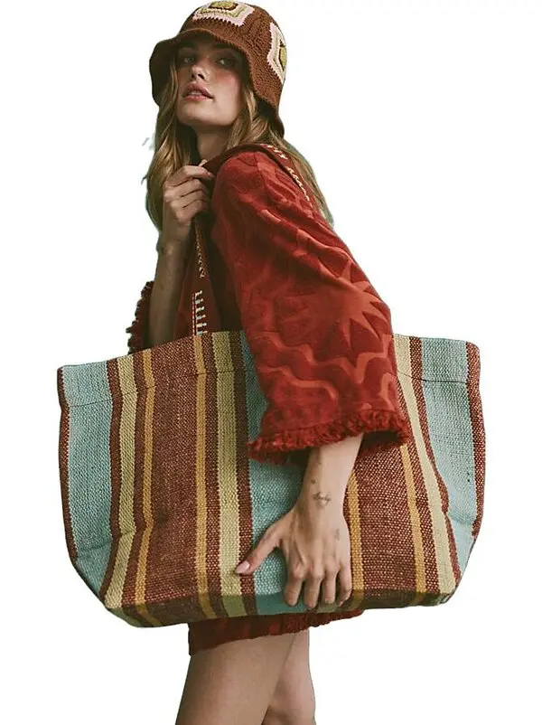 MATTHEW WILLIAMSON X FREE PEOPLE Copacabana Tote - Saffron Combo