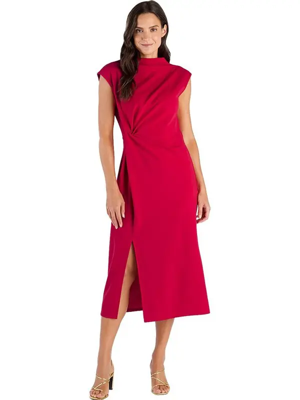 Jude Connally Autumn Dress Scuba Crepe - Red