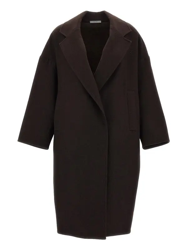 Dusan Cappotto Oversize In Lana - Marrone