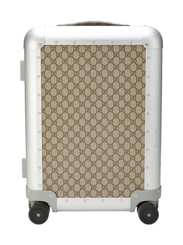 Gucci Gg Supreme Canvas Porter Cabin Plus Trolley - Beige