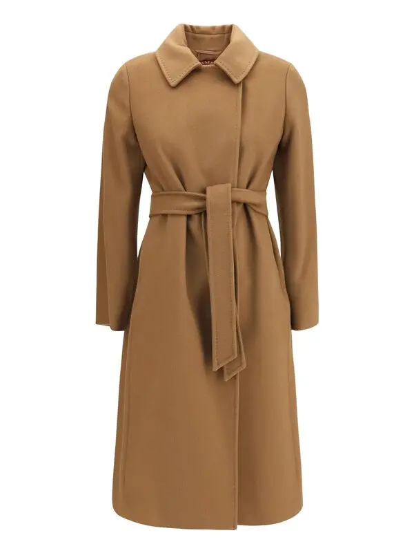 Max Mara Bcollag Coat In Virgin Wool - Beige