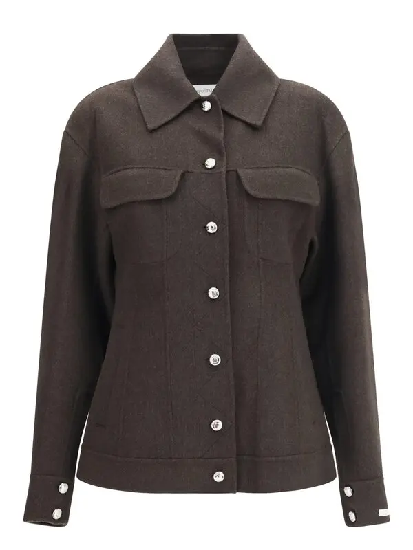 Max Mara Calcio Jacket In Virgin Wool - Brown
