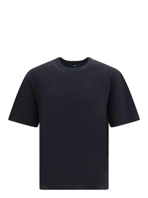 Herno Cotton Short-seeve T-shirt Mae - Black