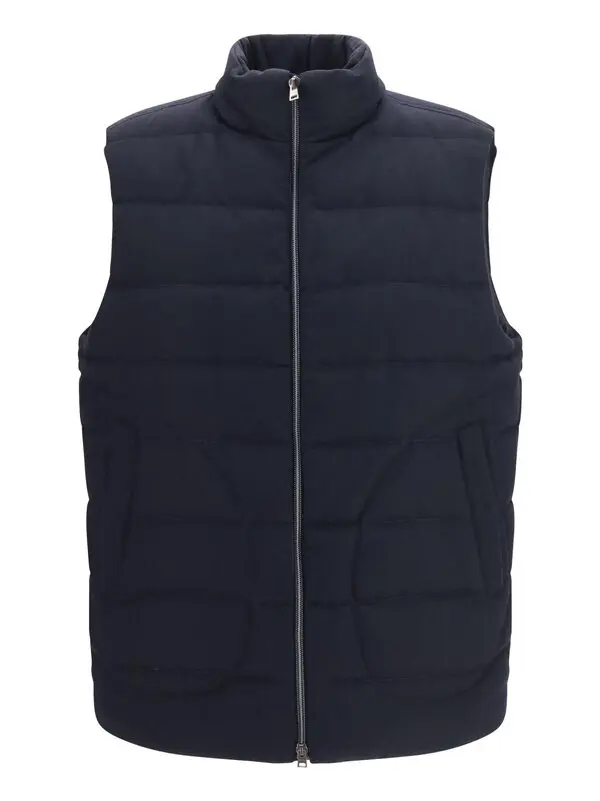 Herno Wool-blend Vest - Blue