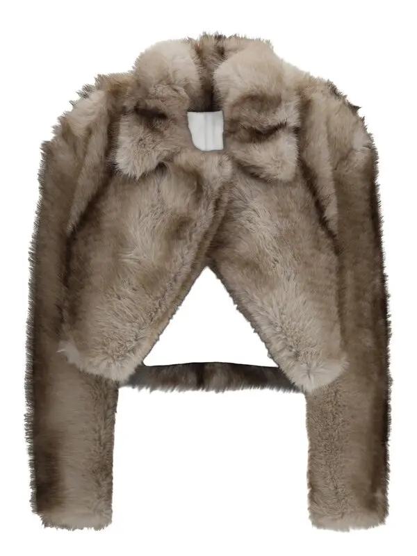 Max Mara Quantum Hort Faux Fur Jacket - Grey