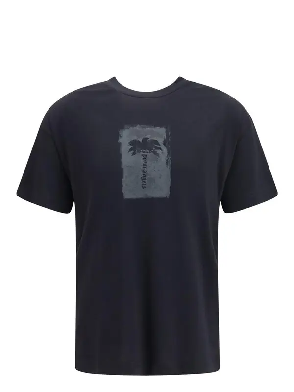Palm Angels Pal Tree Cotton T-shirt Ale - Black