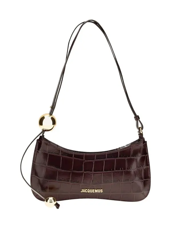 Jacquemus Le Bisou Perle Shoulder Bag - Bordeaux