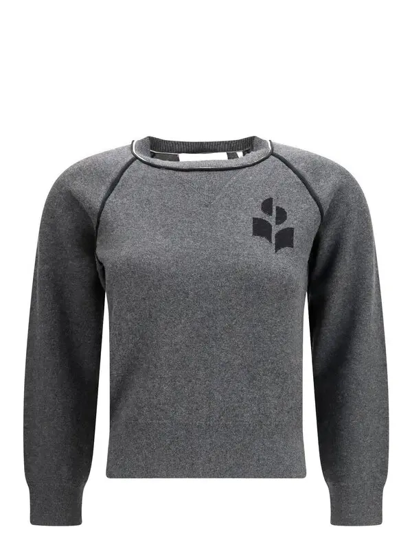 MARANT ETOILE Loriby Logo Sweater - Grey