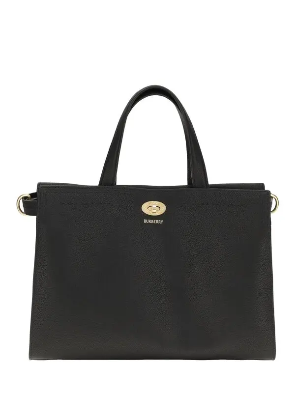 Burberry Small Cotswolds Check Tote Bag - Black