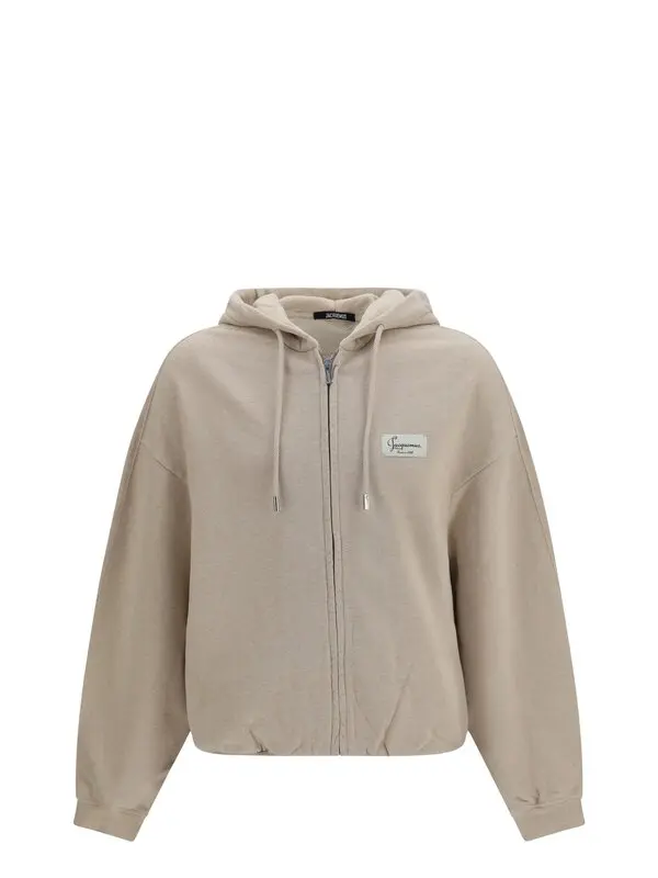 Jacquemus E Montaigne Hooded Sweatshirt Mae - Beige