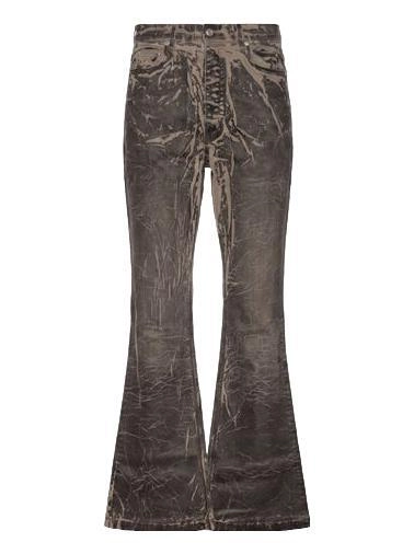 Rick Owens Jeans Charcoal Size Cotton, Elastomultiester, Rubber - Grey