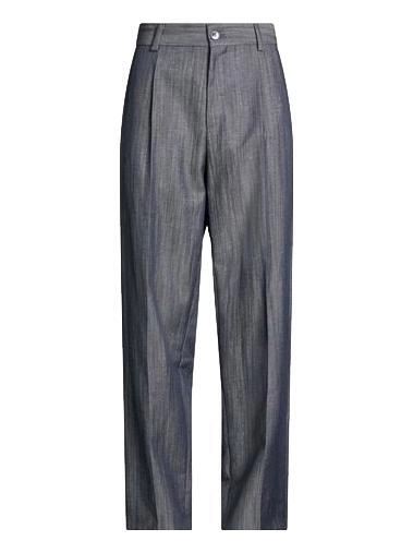 Hugo Pants Size Virgin Wool, Linen, Polyamide - Blue