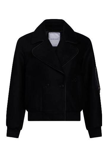 JACOB COHЁN Jacket Size Wool, Polyamide, Cashmere - Black