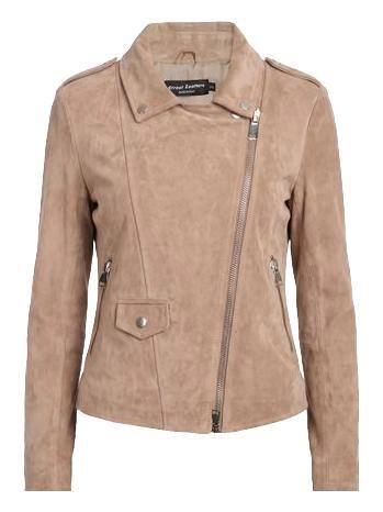 STREET LEATHERS Jacket Light Brown Size Leather - Beige