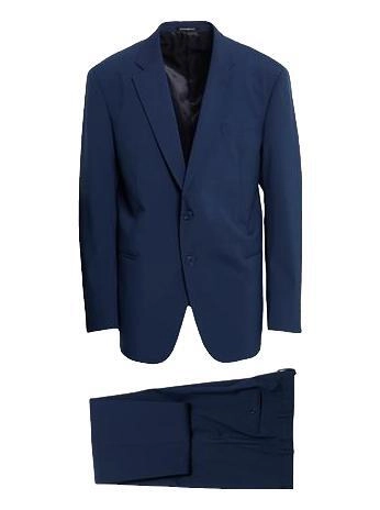 Emporio Armani Suit Size Virgin Wool, Polyester, Elastane - Navy