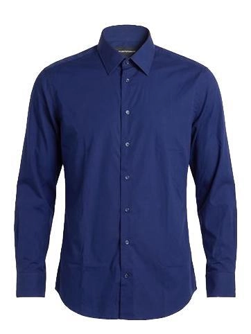 Emporio Armani Shirt Size Cotton, Elastane - Navy