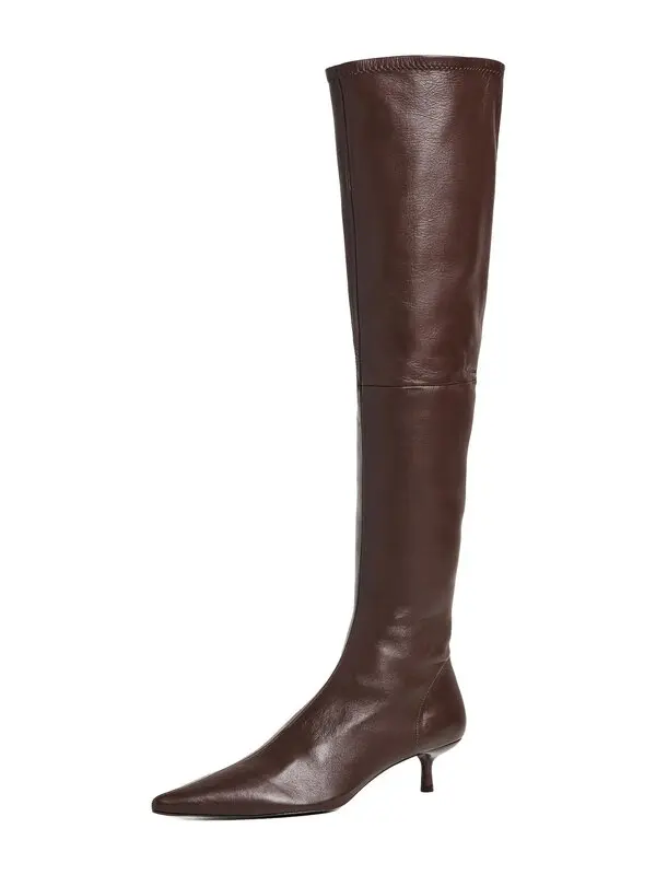 Simkhai Joni Stretch Leather Over-the-knee Boots - Cacao