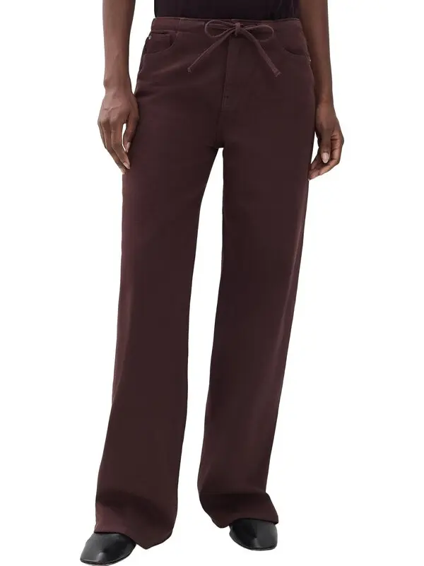Warp + Weft The Big Easy Wide Leg Jeans - Garnet