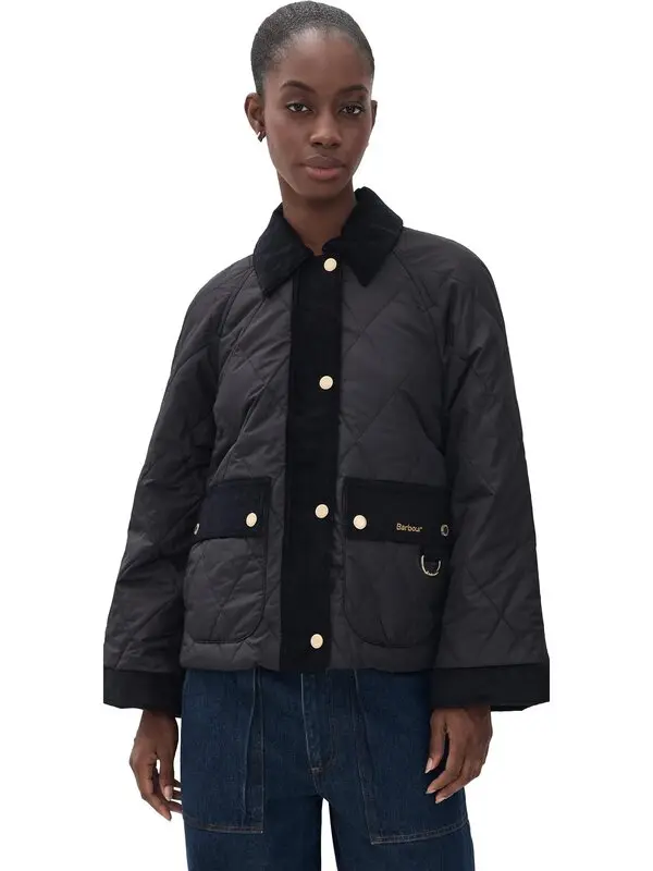 Barbour Kilnwick Quilted Jacket - Black/ancient