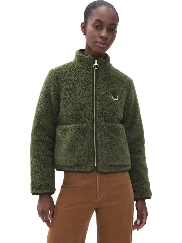 Barbour Elenora Casual Sherpa Jacket - Olive