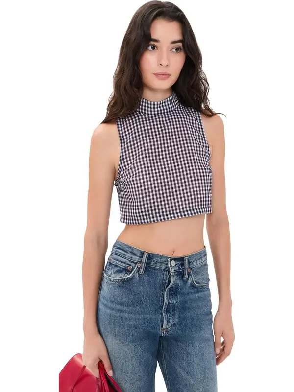 Lioness Marbella Top - Midnight Gingham