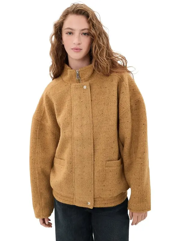 VRG GRL Lennon Bomber Jacket - Tan