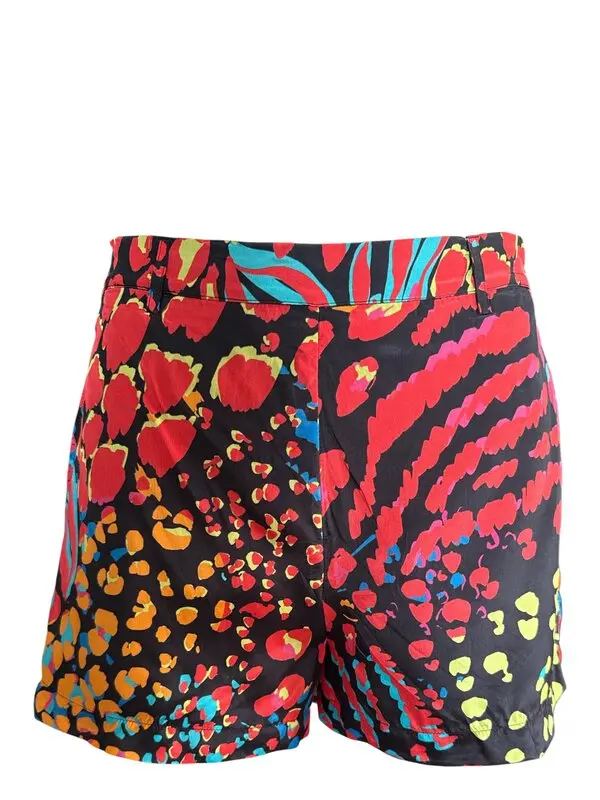 ANY OLD IRON Black / Red Neon Animal Shorts - Black/red