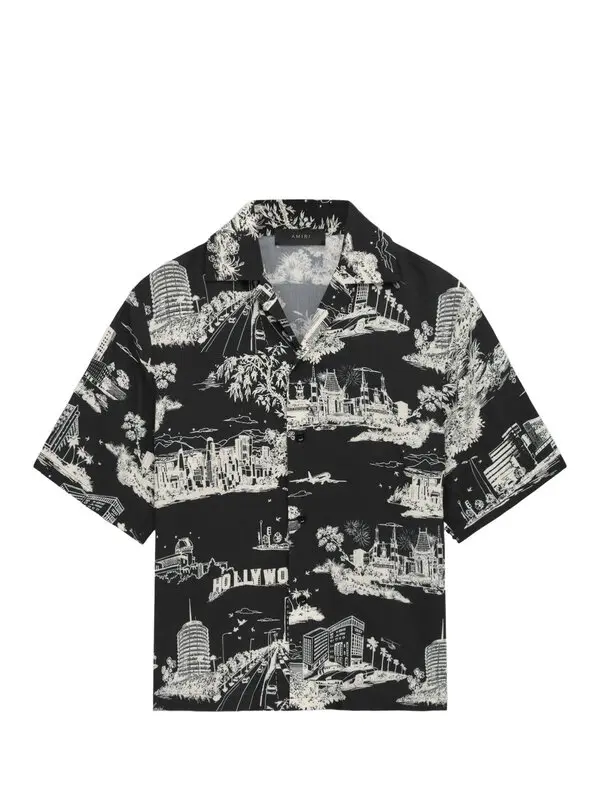 Amiri La Landmark Short-sleeved Shirt - Black