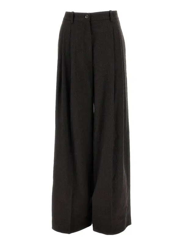 Ralph Lauren Clarice Pantaloni Lunghi A Pieghe - Grey