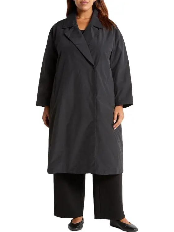Eileen Fisher Padded Trench Coat - Black
